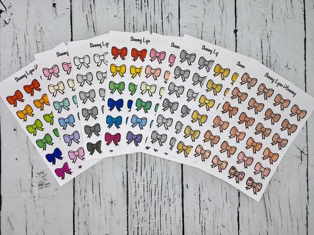 Bow Planner Stickers - Etsy