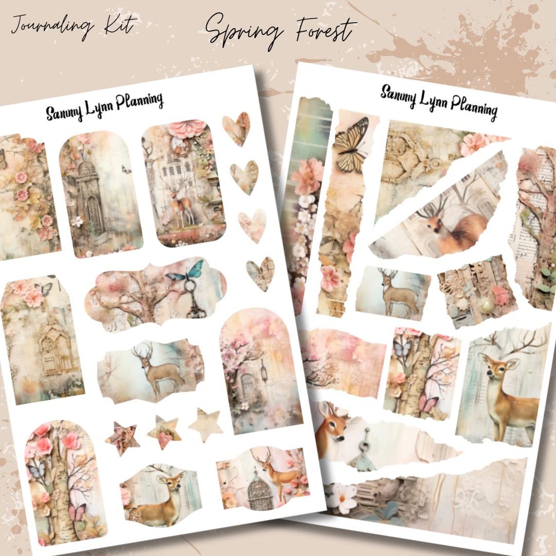 Spring Forest Journaling Kit - Journal Stickers | Decorative Planner ...