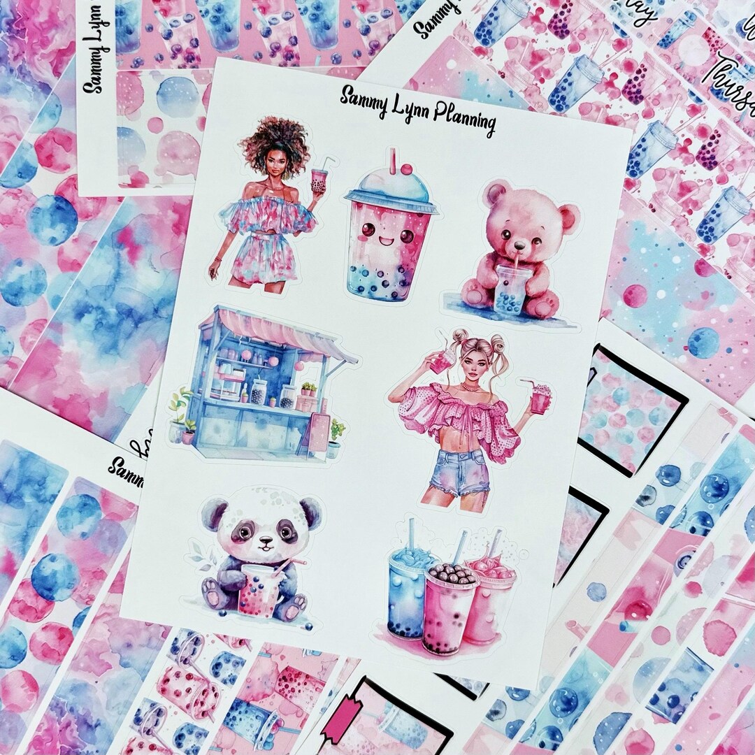 Bubble Tea - Hobonichi Cousin Daily Kit (A5) - Etsy