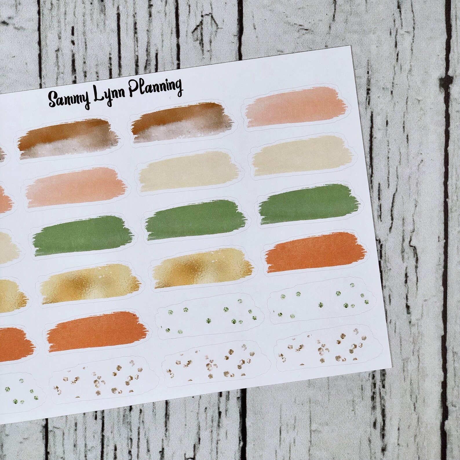 Fall Brush Stroke Stickers Brush Stroke Boxes - Etsy
