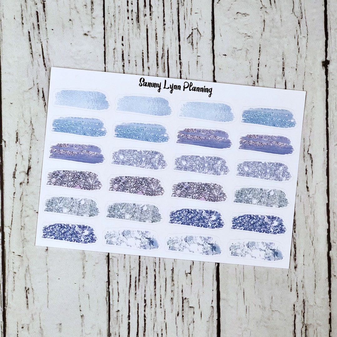 Frost Brush Stroke Stickers - Brush Stroke Boxes - Etsy