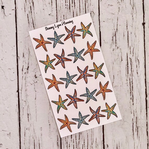 Starfish Stickers | Etsy