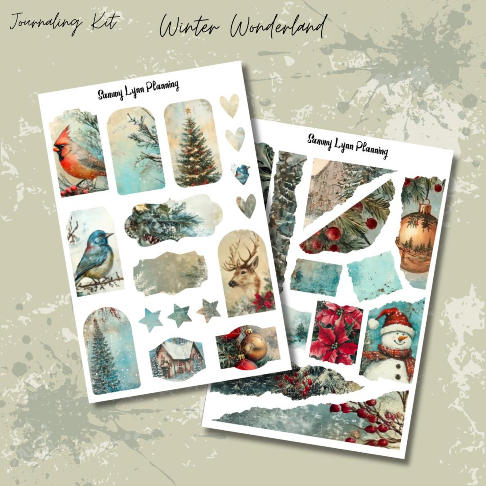 Winter Wonderland Journaling Kit - Journal Stickers | Decorative ...