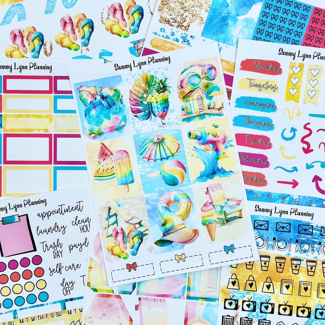 Pool Party Sticker Kit/a La Carte - Etsy