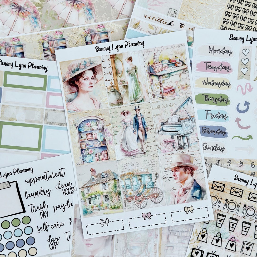Jane Austen Weekly Sticker Kit/a La Carte - Etsy