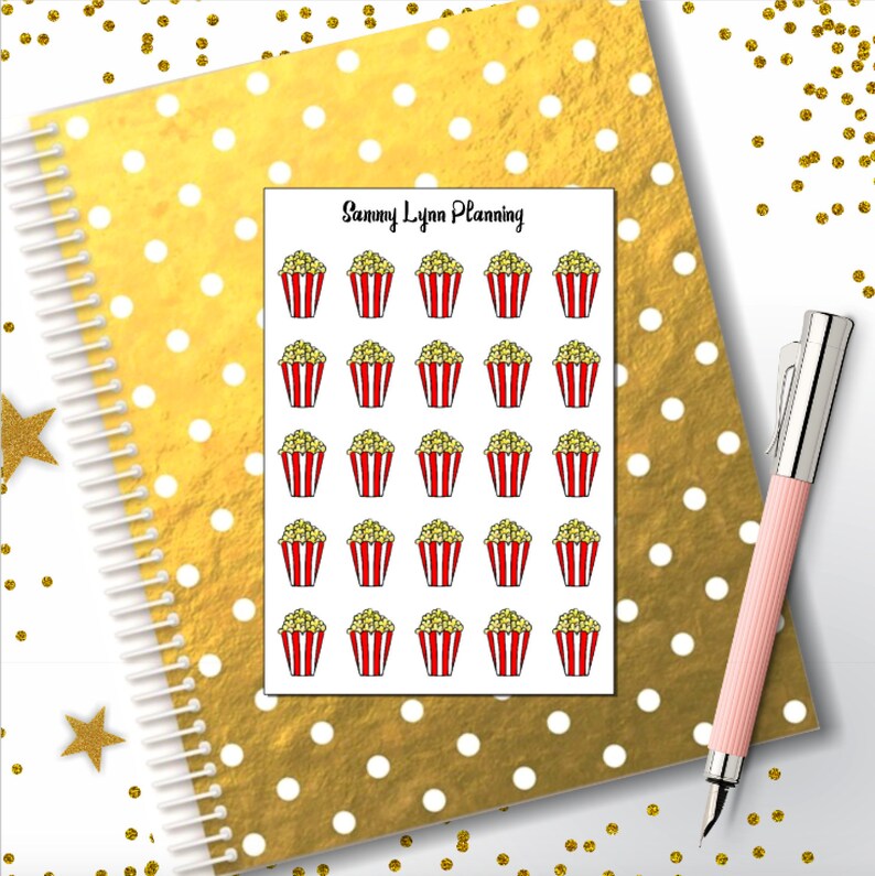 Popcorn Planner Stickers - Etsy
