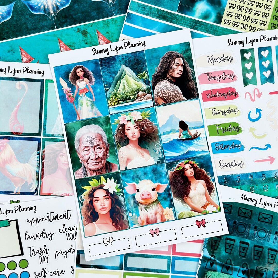 Moana Weekly Sticker Kit/a La Carte - Etsy