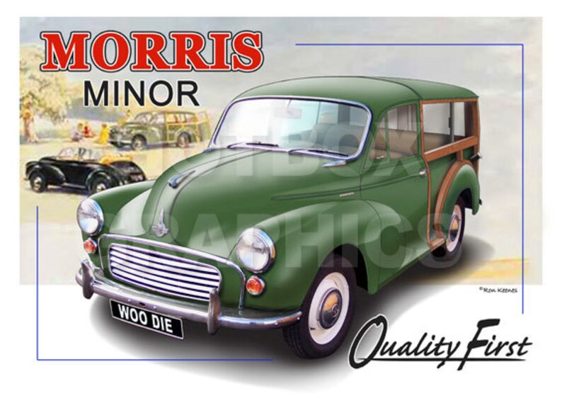 Personalised Illustration of Your Morris Minor Morris 1000 - Etsy Ireland