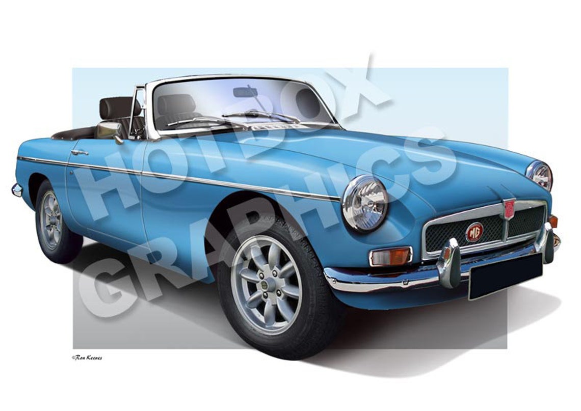 Personalised Illustration of Your MGB MGBGT MGC - Etsy