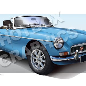 Personalised Illustration of Your MGB MGBGT MGC - Etsy