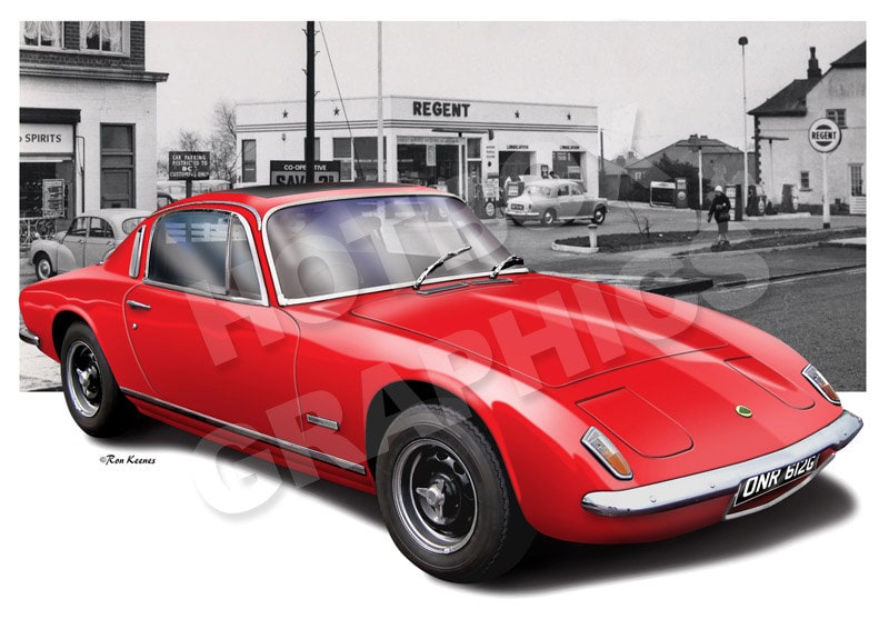 Personalised Illustration of Your Lotus Elan 2+2 - Etsy UK