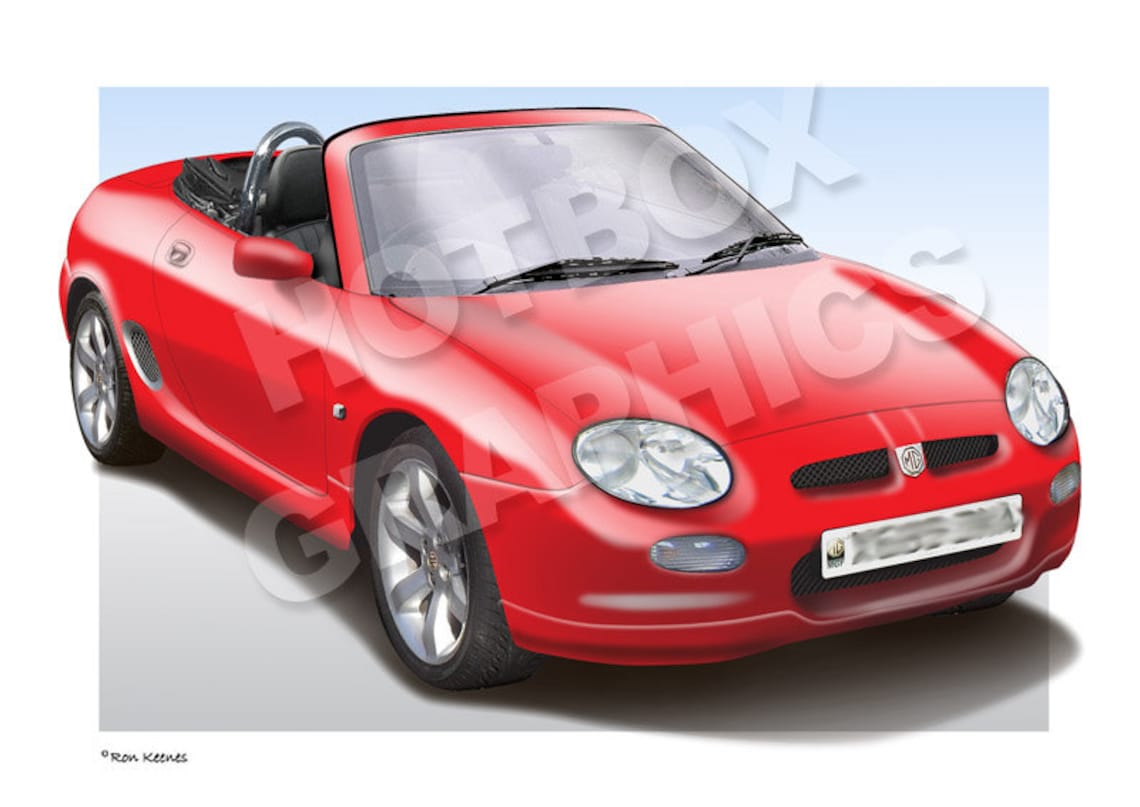Personalised Illustration of Your MGF or MGTF - Etsy UK