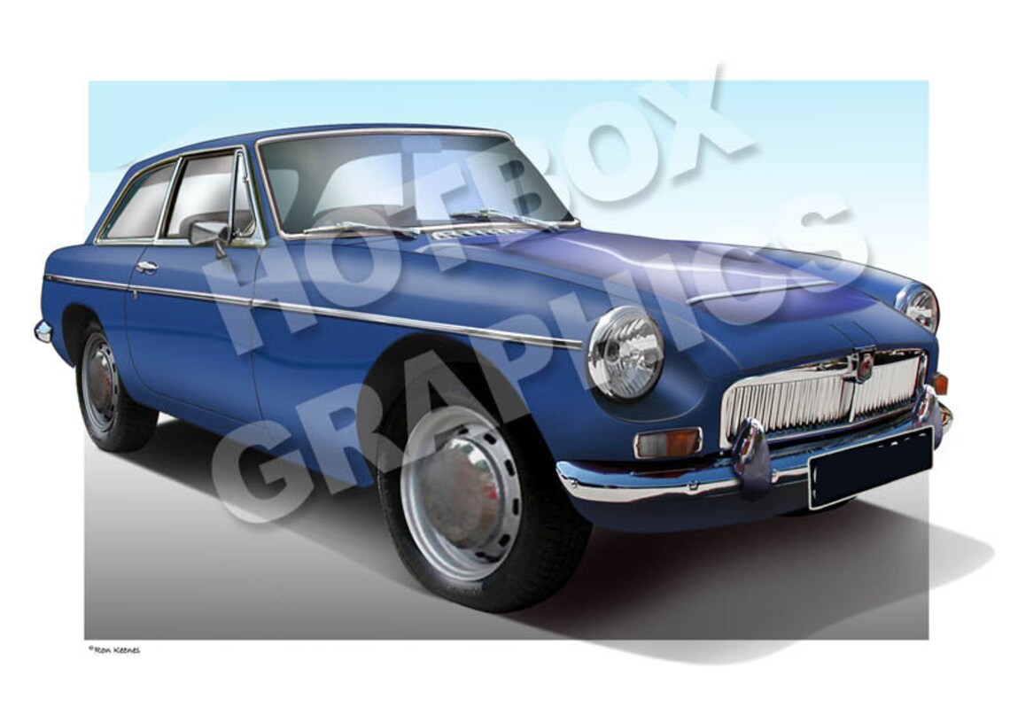 Personalised Illustration of Your MGB MGBGT MGC - Etsy UK