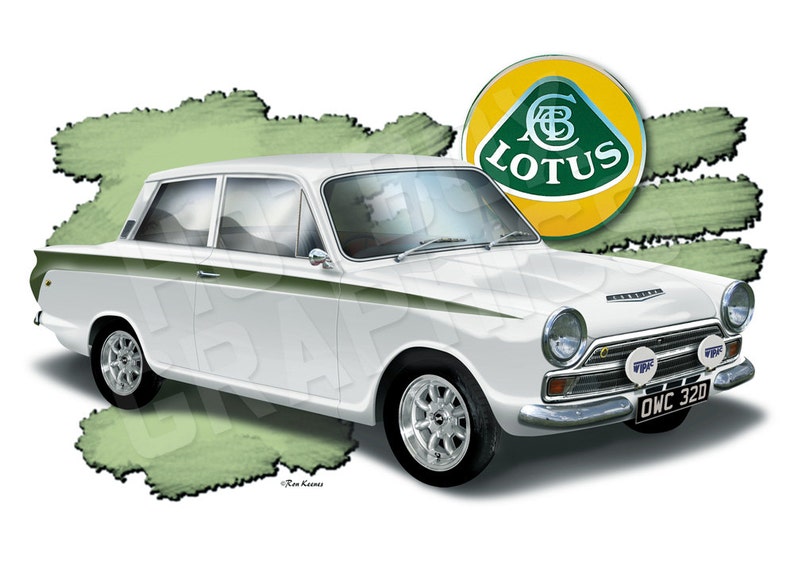 Personalised Illustration of Your Ford Cortina MK1 or MK2 | Etsy