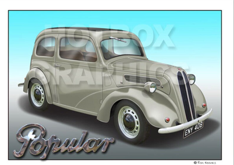 Personalised Illustration of Your Ford Popular 103E Ford Pop Ford 48 ...