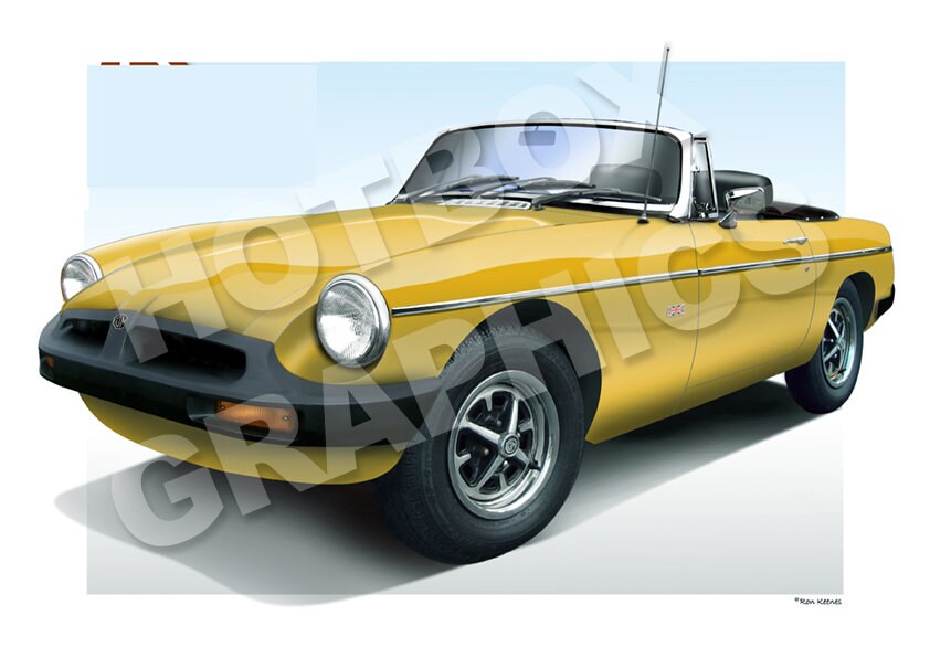 Personalised Illustration of Your MGB MGBGT MGC - Etsy