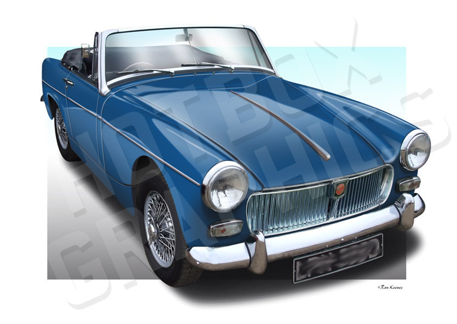 Personalised Illustration of Your MG Midget Austin Healey Sprite - Etsy