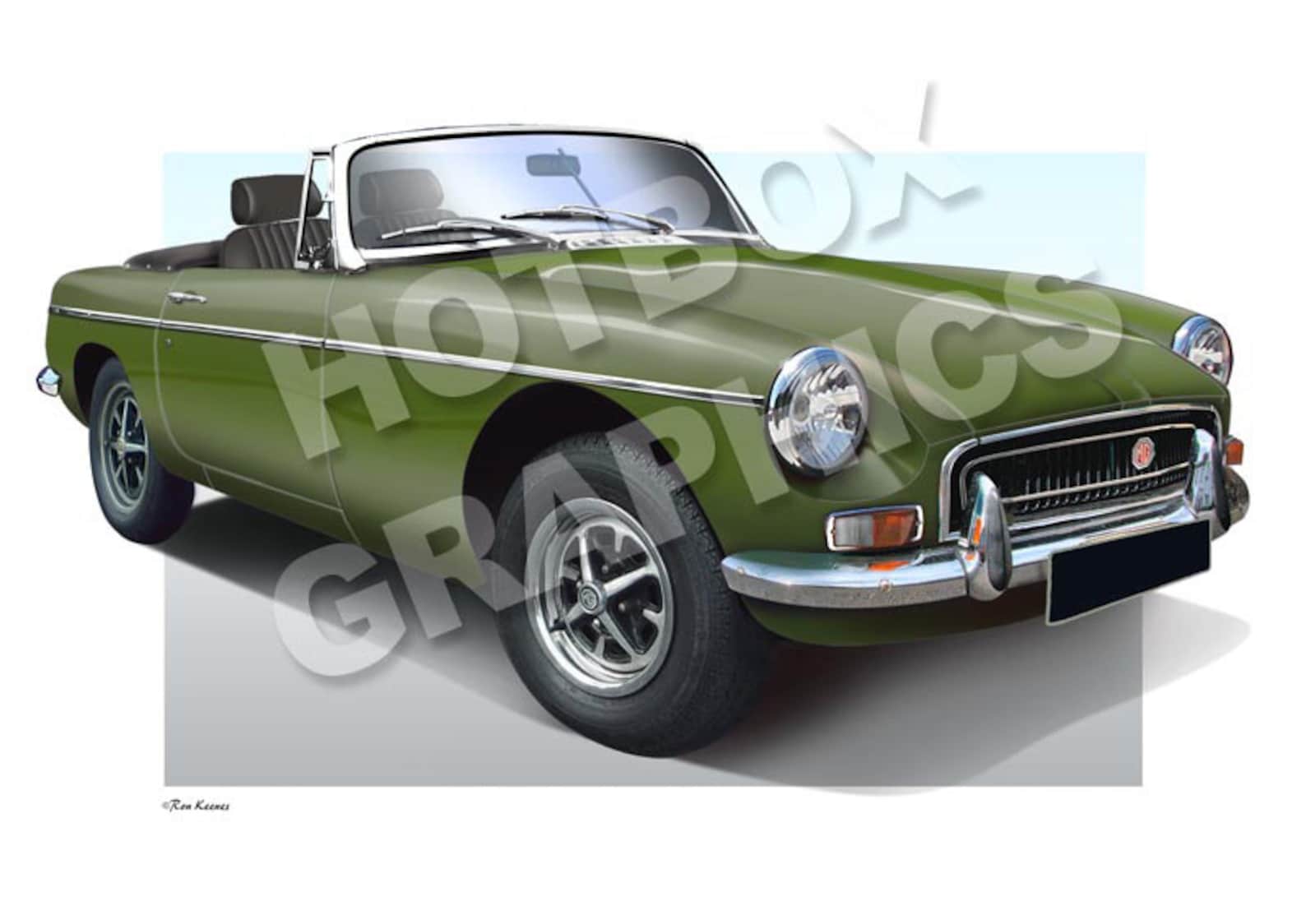 Personalised Illustration of Your MGB MGBGT MGC - Etsy UK