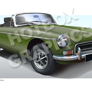 Personalised Illustration of Your MGB MGBGT MGC - Etsy