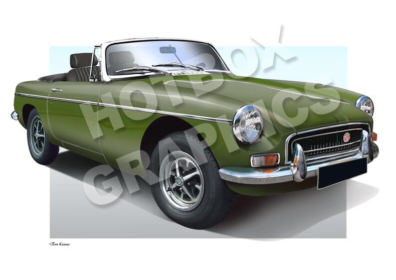 Personalised Illustration of Your MGB MGBGT MGC - Etsy