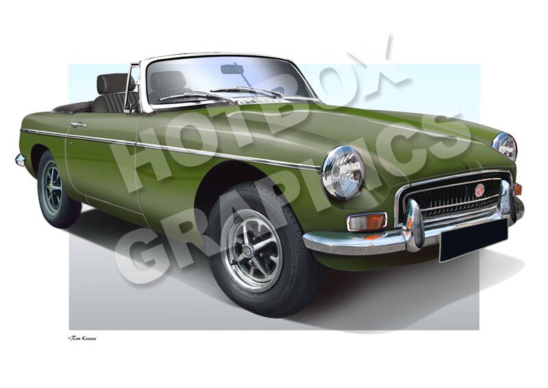 Personalised Illustration of Your MGB MGBGT MGC - Etsy