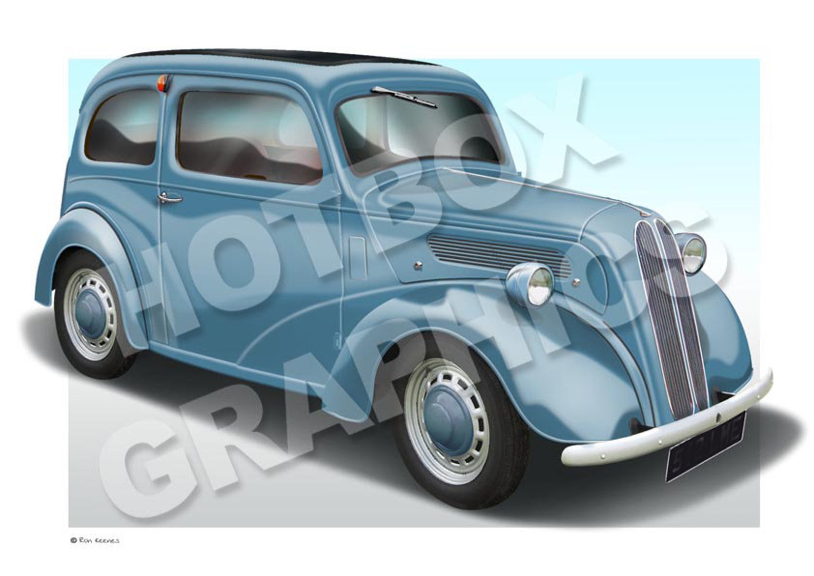 Personalised Illustration of Your Ford Popular 103E - Ford Pop - Ford ...