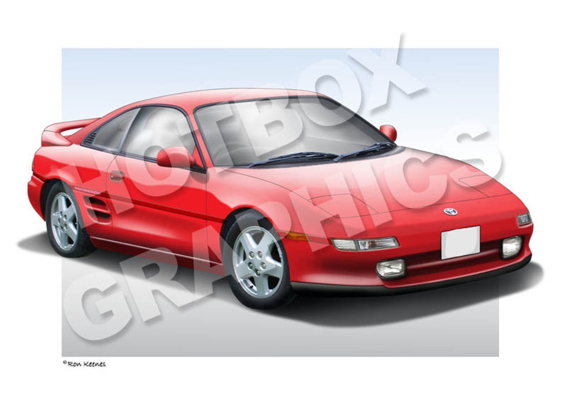 Personalised Illustration of Your Toyota MR2 - Etsy