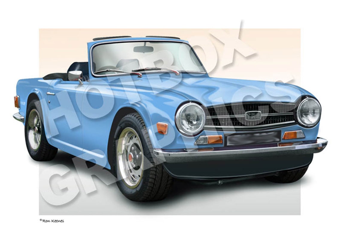 Personalised Illustration of Your Triumph TR6 - Etsy