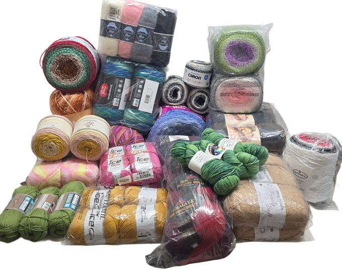 Bagoday Crochet Destash Yarn LARGE Box H - 22.2lbs - With Hand-dyed - Etsy