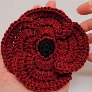 Crochet Easy Poppy Flower Pattern by Bagoday Crochet DIGITAL DOWNLOAD ...