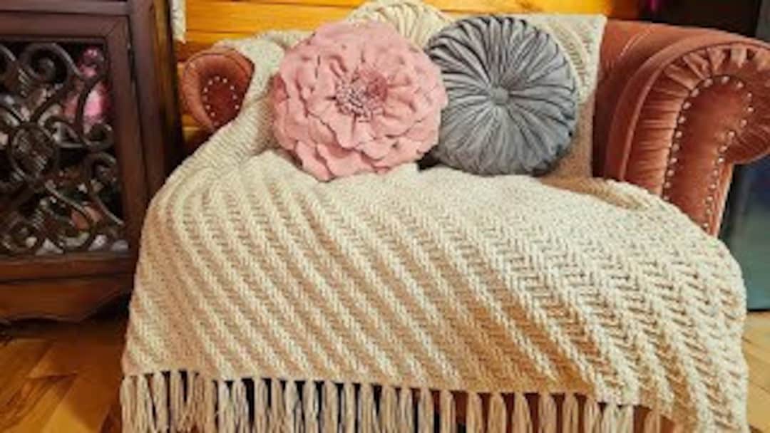Crochet Diagonal Cable Blanket - Moments to Memories Pattern DIGITAL ...