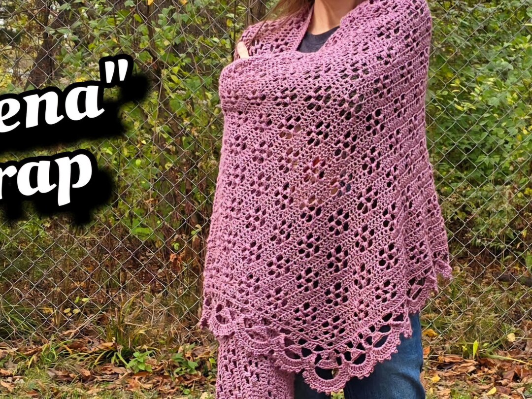 Crochet Filet Wrap Shawl Pattern: Helena Wrap (digital Download) - Etsy