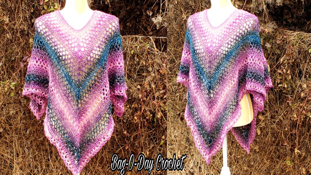 Spring Summer Crochet Poncho Pattern 576 DIGITAL DOWNLOAD ONLY - Etsy