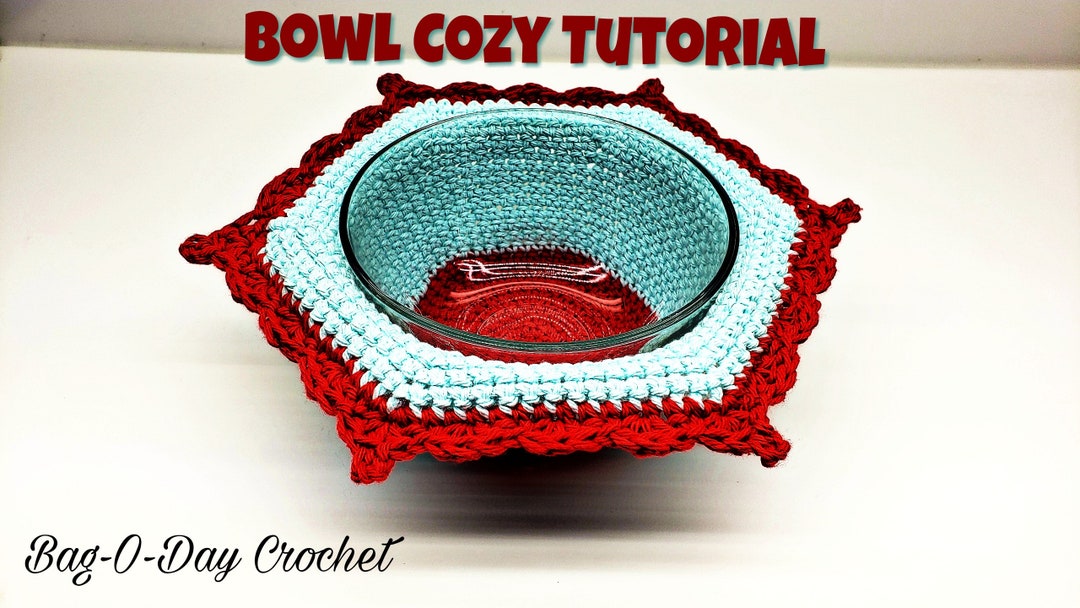 Crochet Soup Bowl Cozy Hot Pad Crochet Pattern 487 DIGITAL DOWNLOAD ...