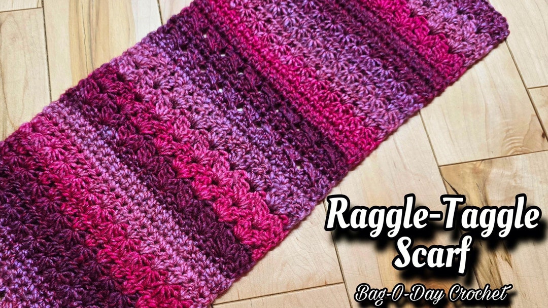 Crochet Multi Stitch Scarf Pattern - Raggle-taggle Scarf (digital ...