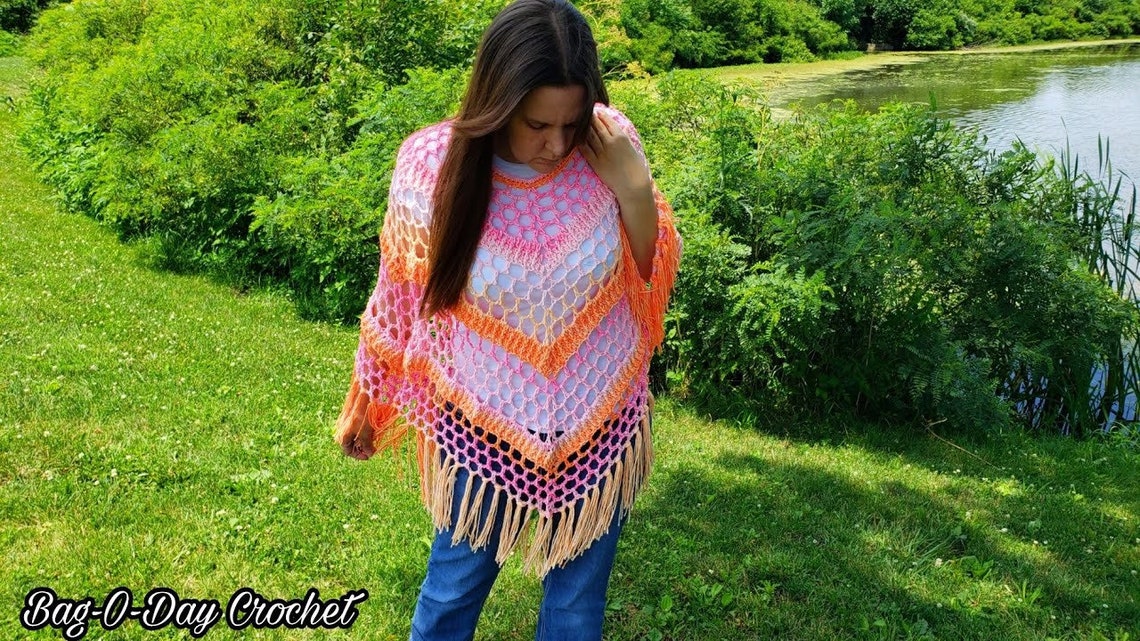 Easy Crochet Summer Poncho Pattern DIGITAL DOWNLOAD ONLY | Etsy
