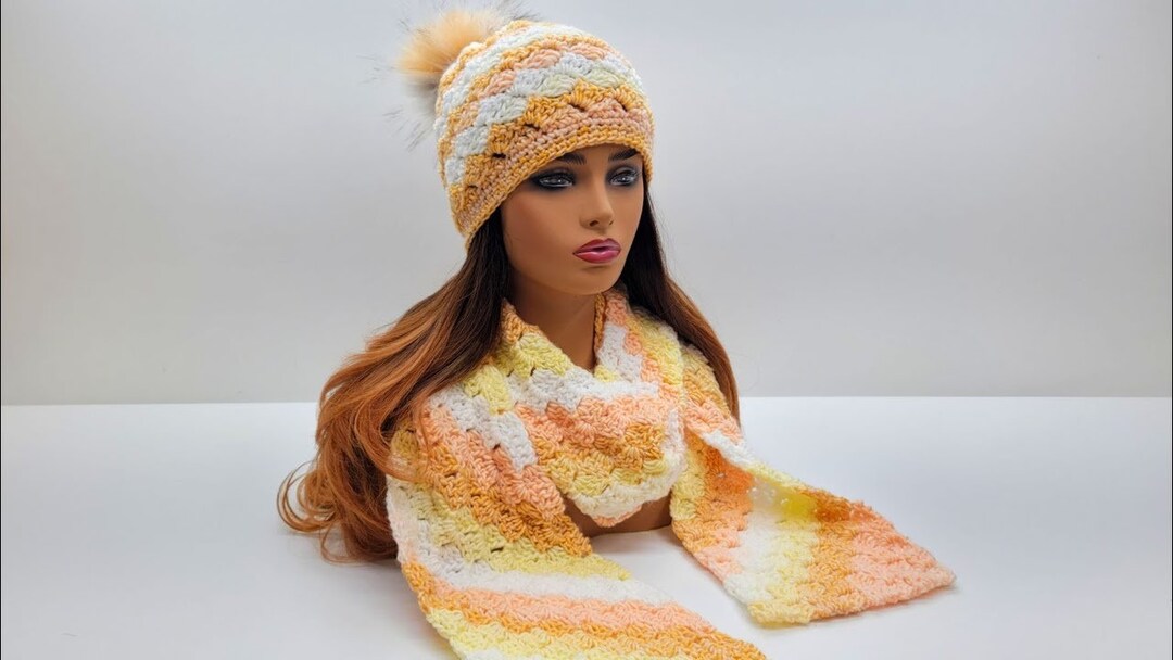 C2c Crochet Hat Scarf Set Pattern 787 DIGITAL DOWNLOAD ONLY - Etsy