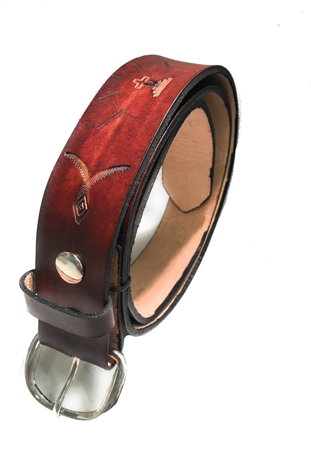 Handmade Christian Leather Belt: Western Work Belt, USA Made - Etsy