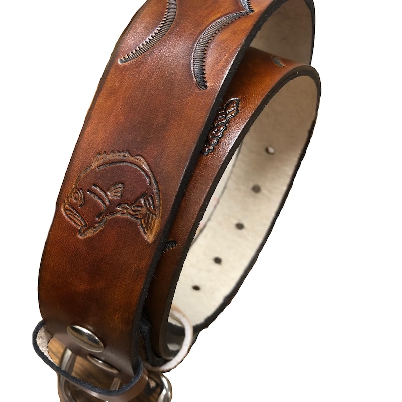 Stamped Leather Belt - Etsy
