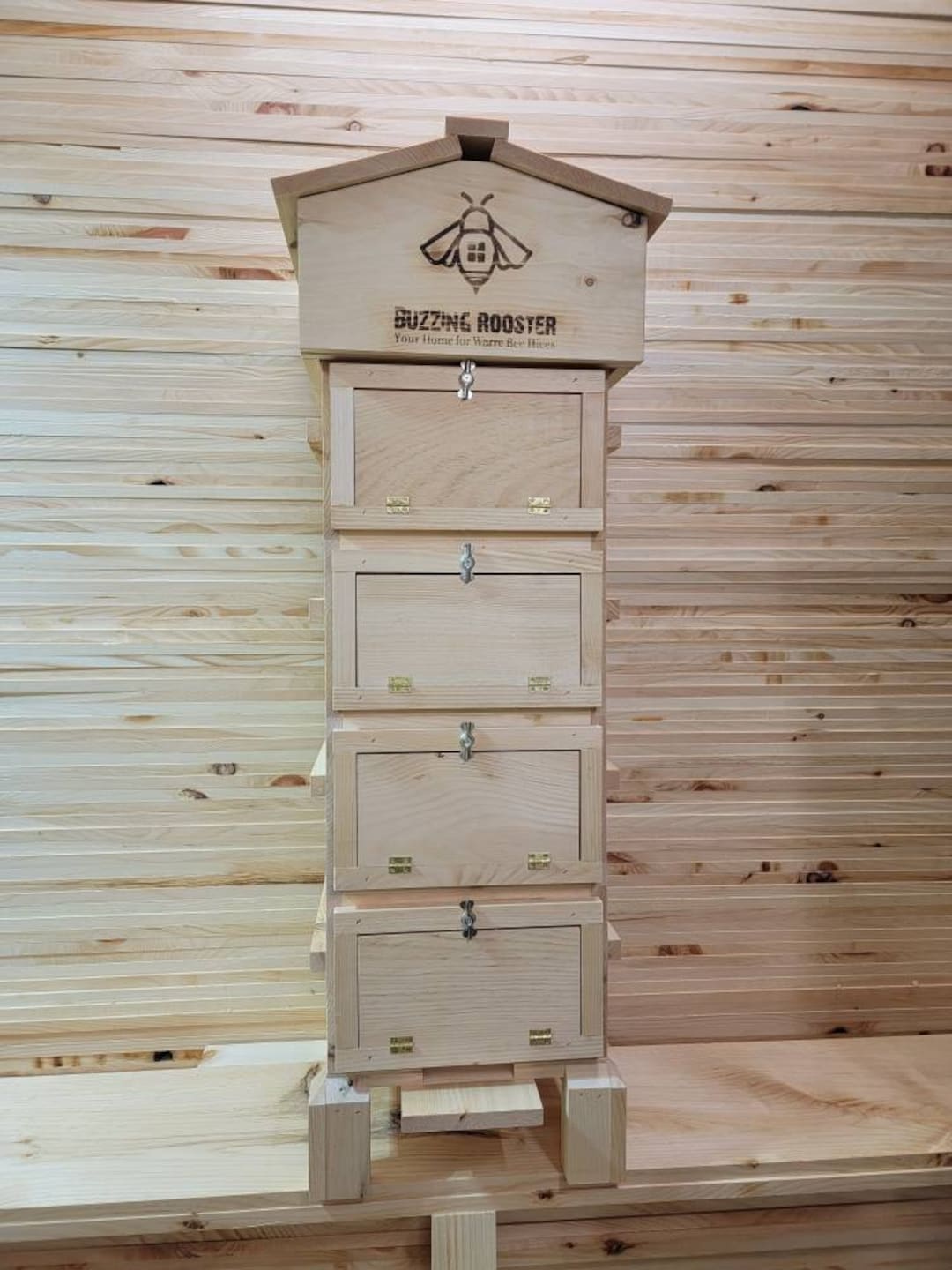 Custom Personalized Warre Bee Hive W/ Windows ( Newly Constructed Warre ...