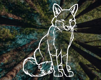 Fox decal | Etsy