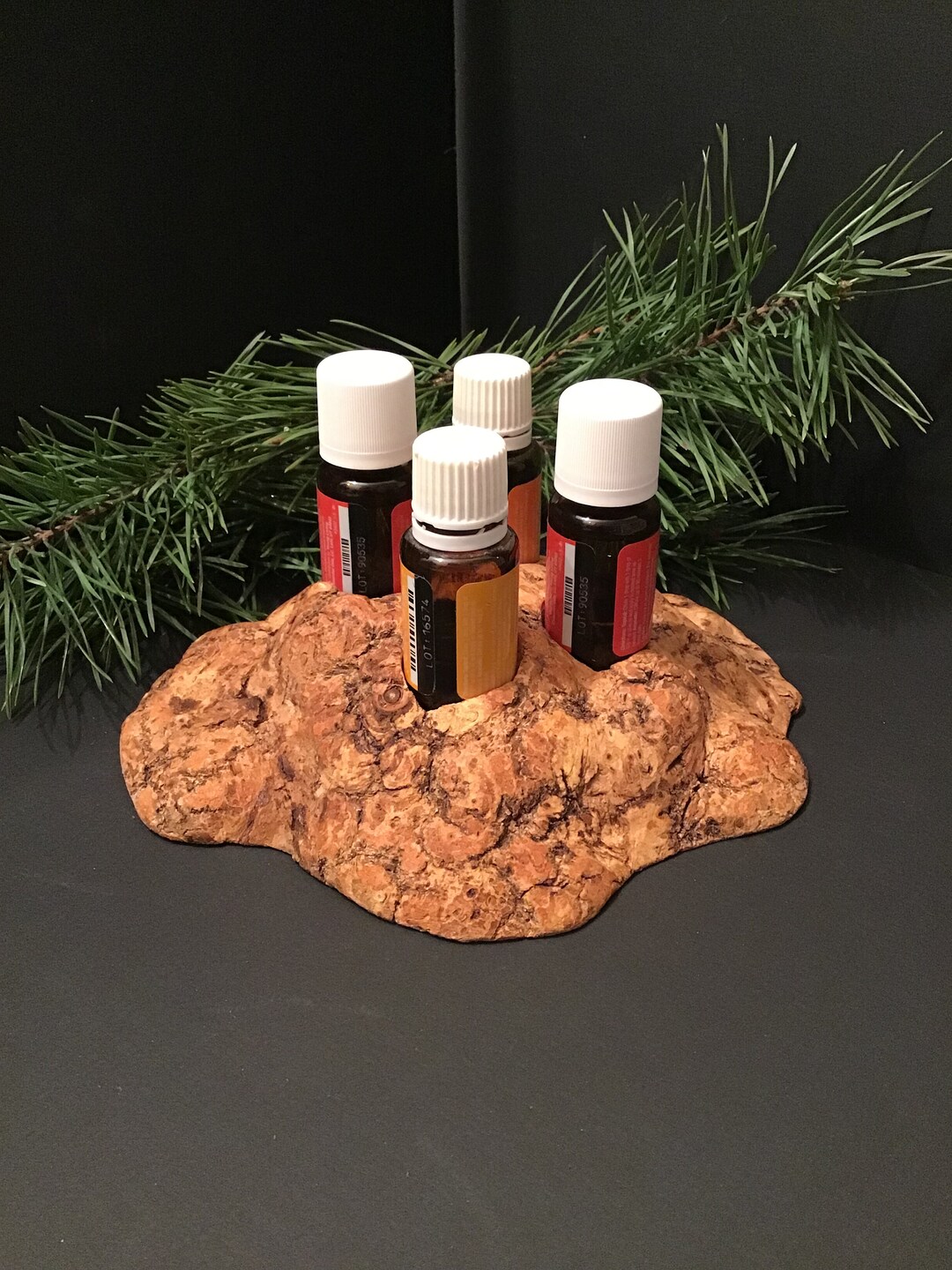 Essential Oils Stand - Essential Oil Display - Pine Burl Stand - Etsy