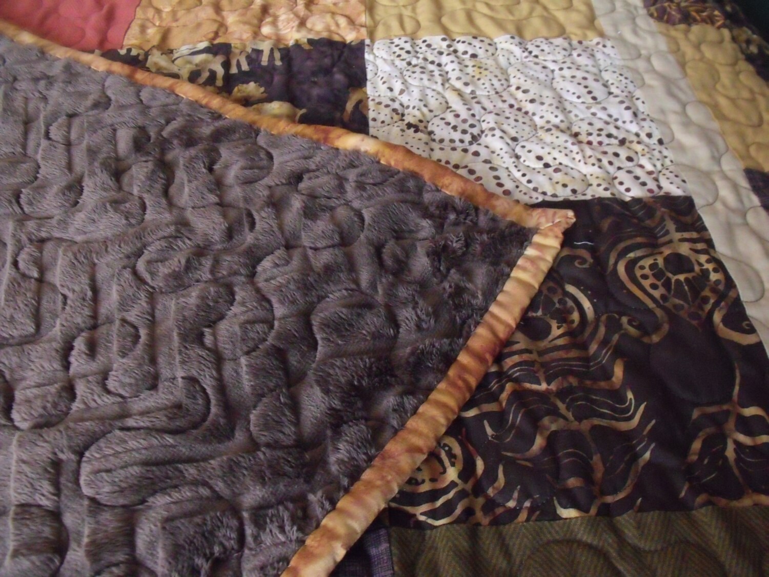Batik Quilt - Handmade Quilt - Full Size - Unique - Etsy