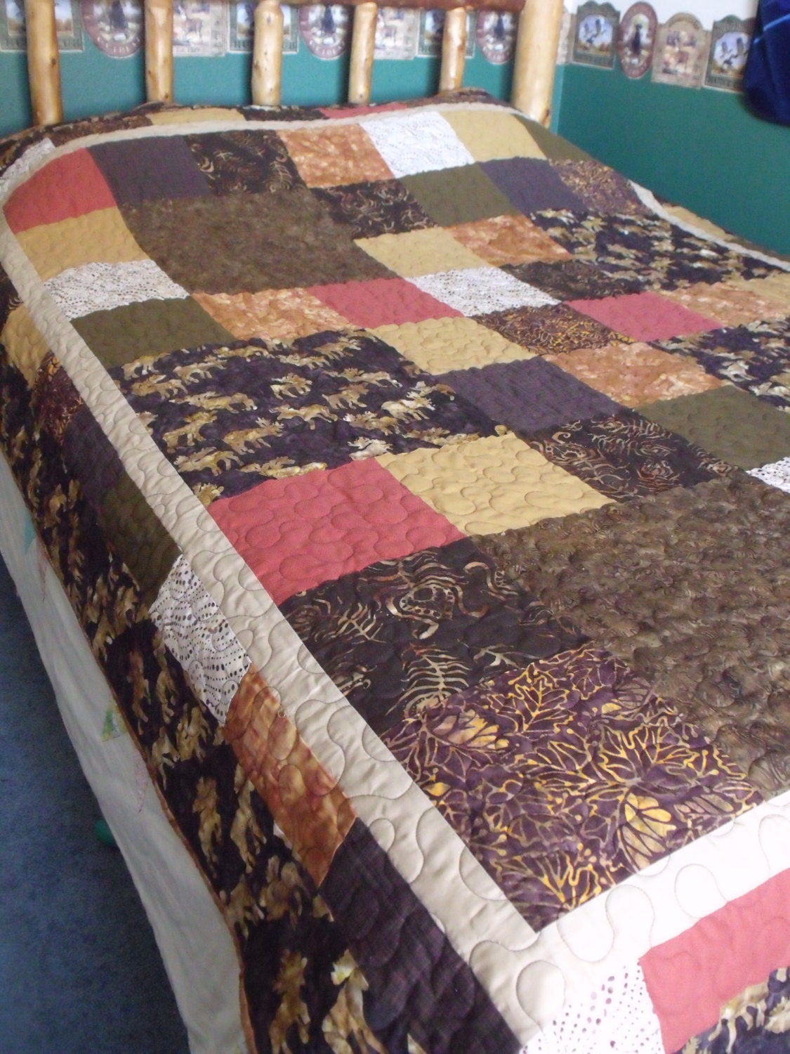 Batik Quilt - Handmade Quilt - Full Size - Unique - Etsy