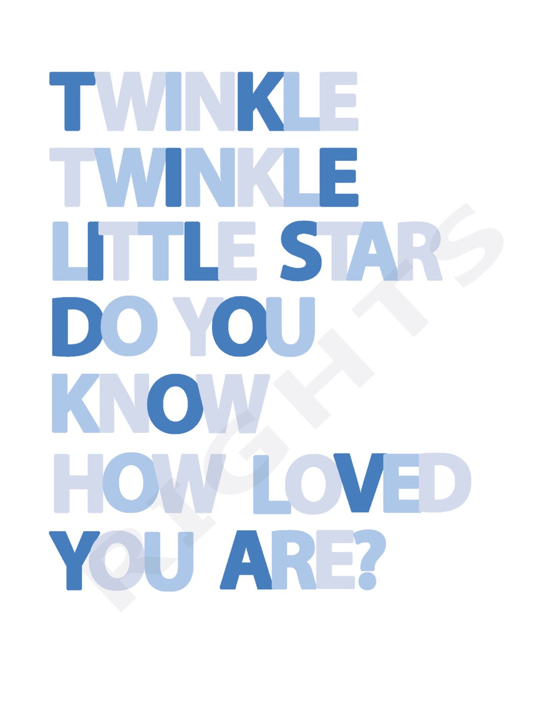 Twinkle Twinkle Little Star - Blue - Etsy
