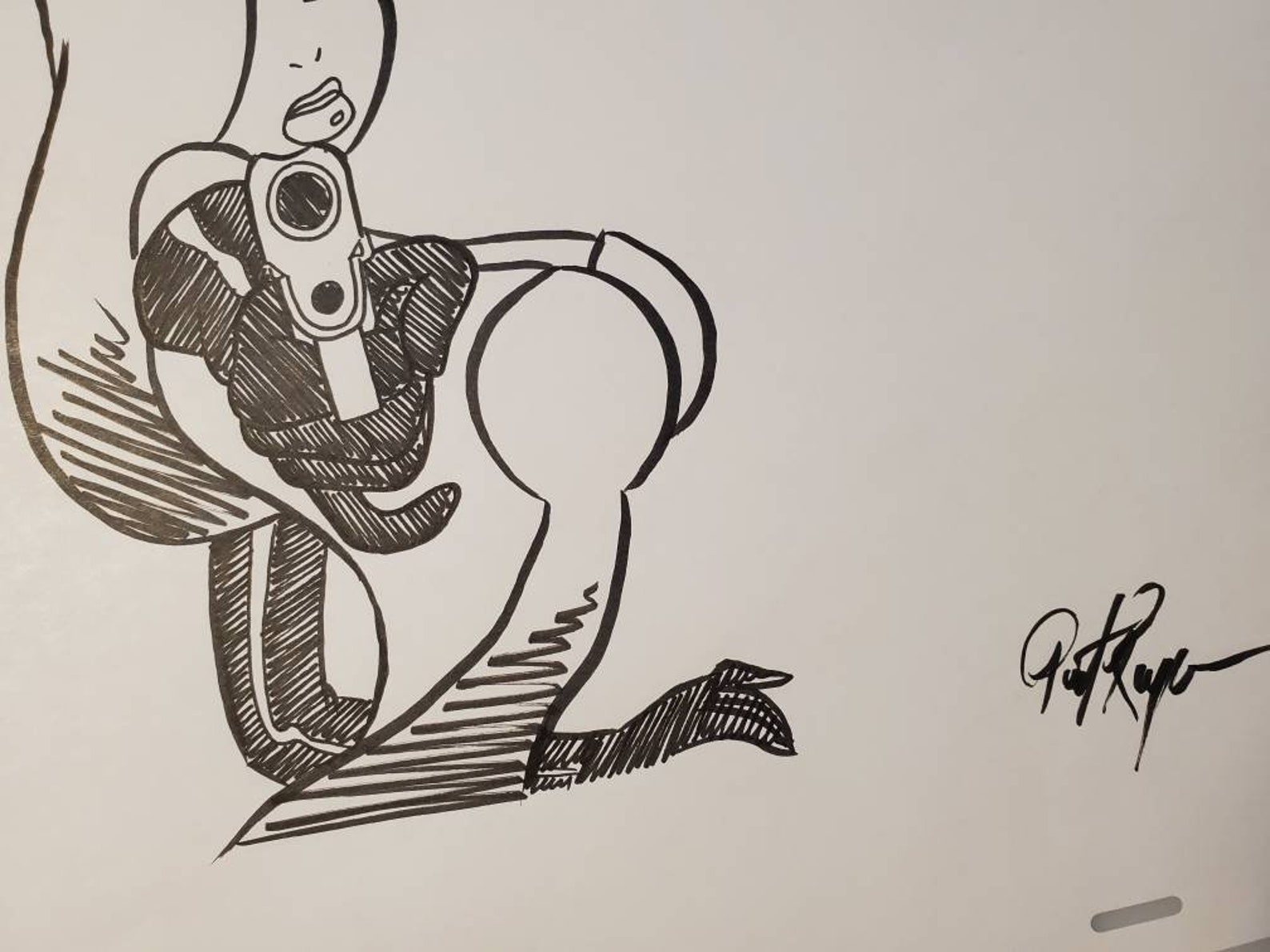 Disney Amblin Warner Bros Jessica Rabbit Ink With Gun Etsy