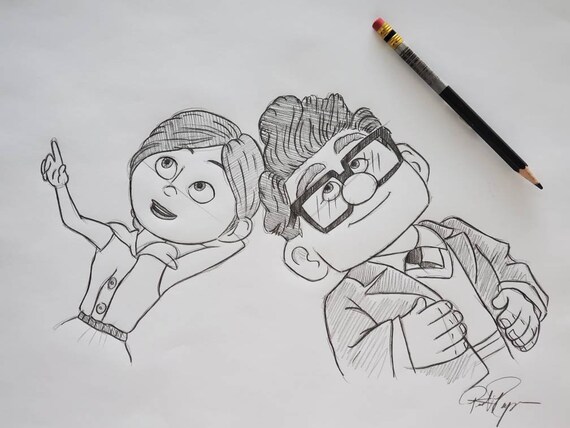 Up Movie Carl And Ellie Drawing