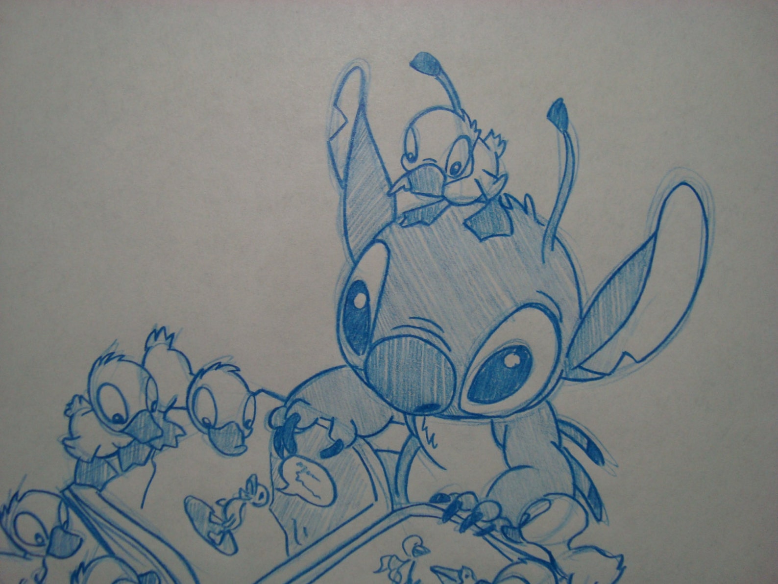 Disney-lilo and Stitch-lost-drawing-sketch-animation-signed - Etsy