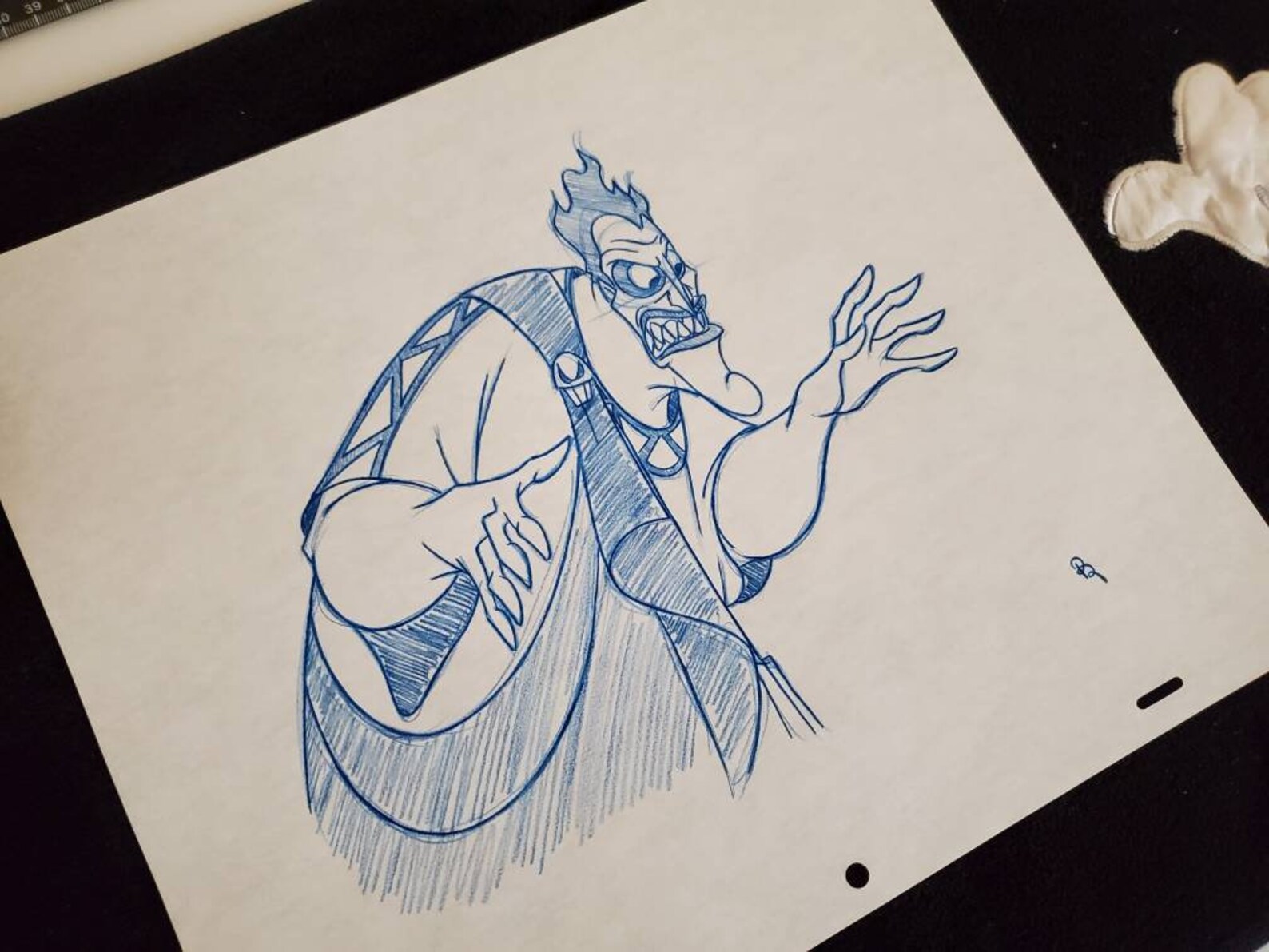 Disney Hercules Hades Drawing-sketch-animation-signed | Etsy