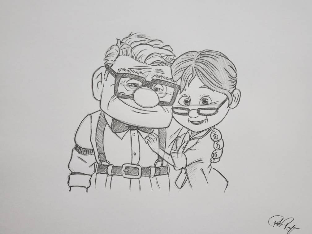 Up Movie Carl And Ellie Drawing